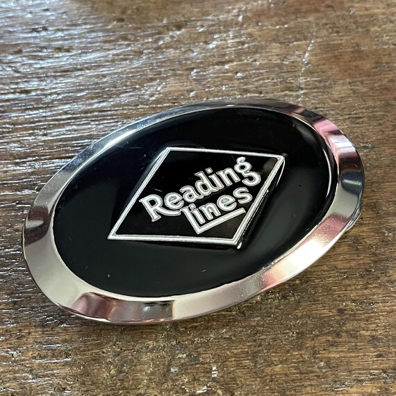 Vintage Reading Lines Railroad logo chrome and black … - Gem