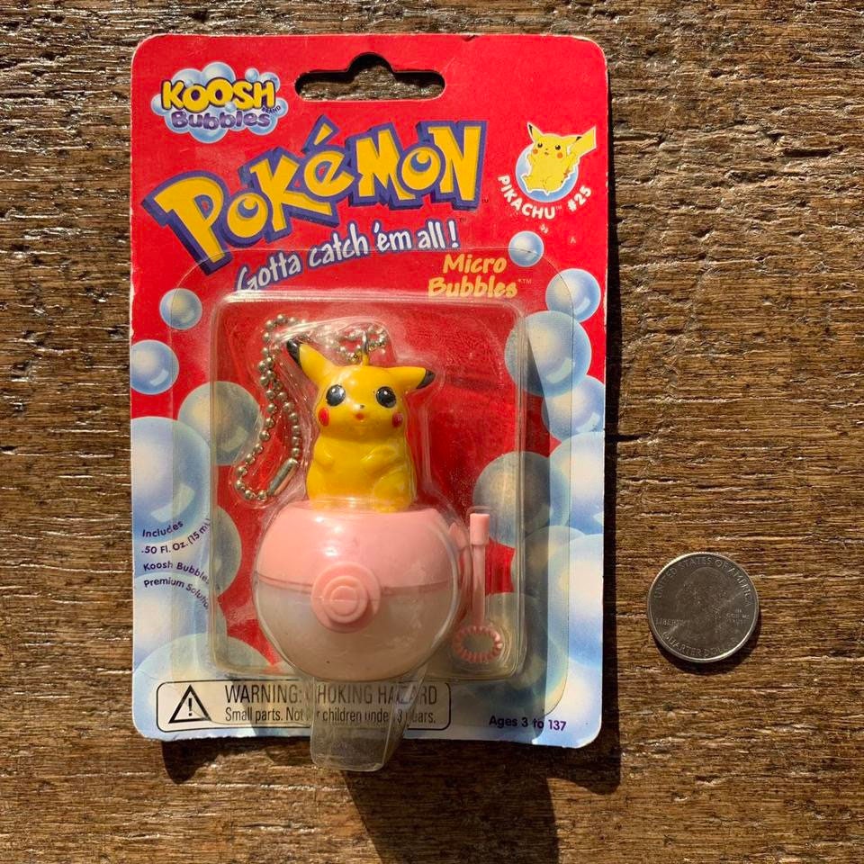Vintage Pokémon Pikachu Micro Bubbles Koosh Key Chain 1999 in Original ...