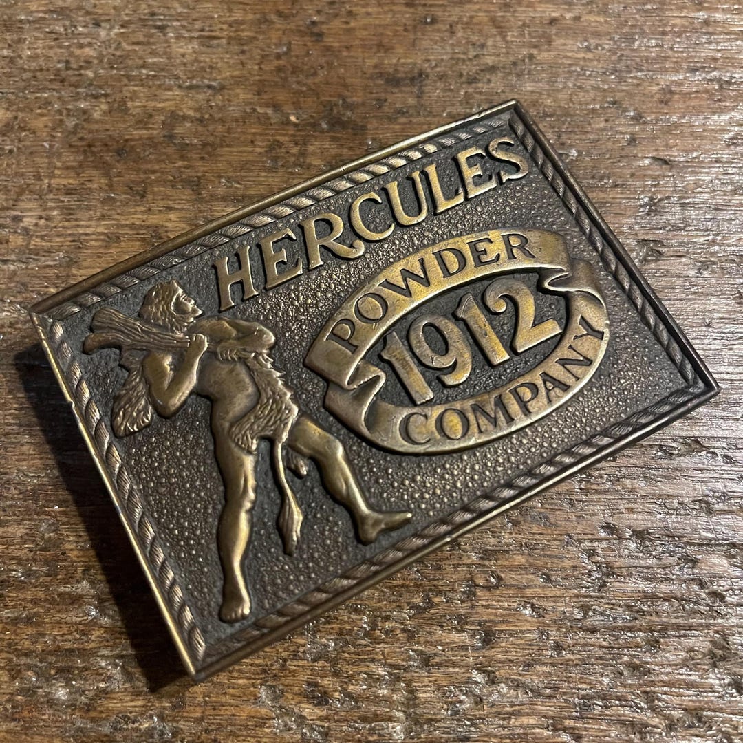 Vintage Buckle Hercules Powder Company 1912 Black Powder Firearms ...