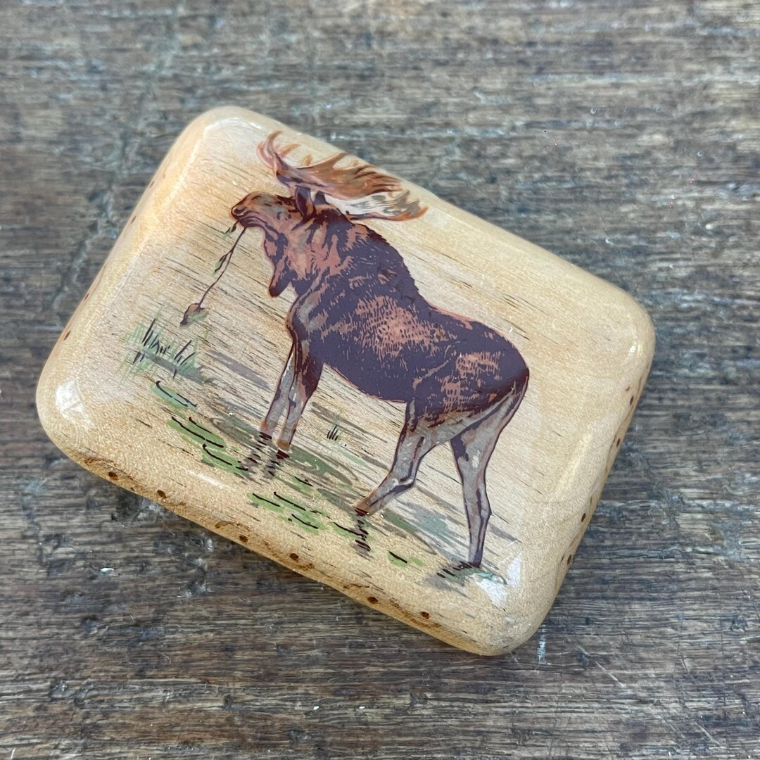 Vintage Moose in Marsh Wilderness Scenic Wooden Belt Buckle - Etsy