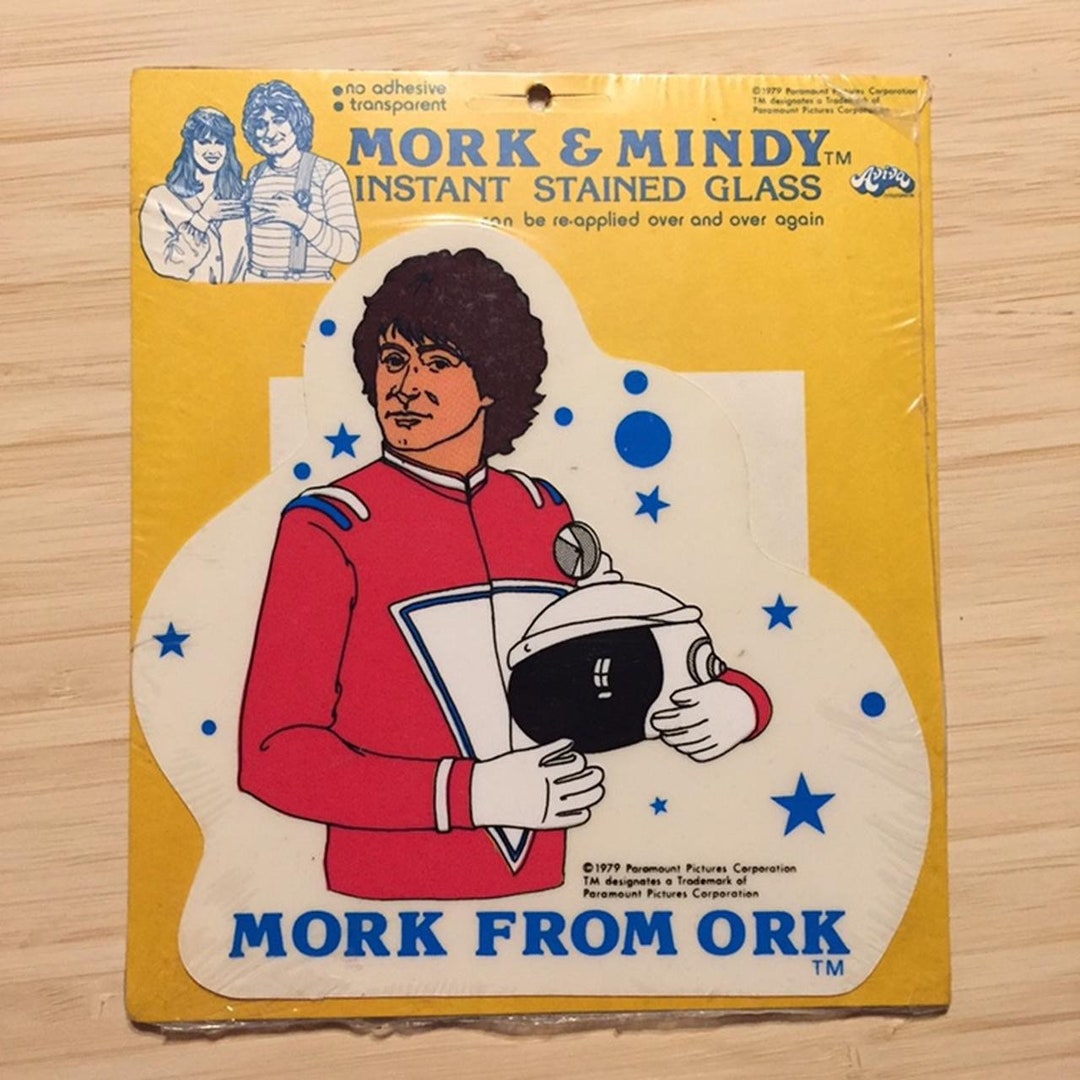 Mork & Mindy Mork From Ork Television Show Instant Stained Glass Stick ...