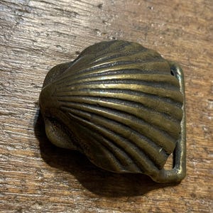 Vintage Seashell Shell Figural Design Brass Belt Buckle - Etsy