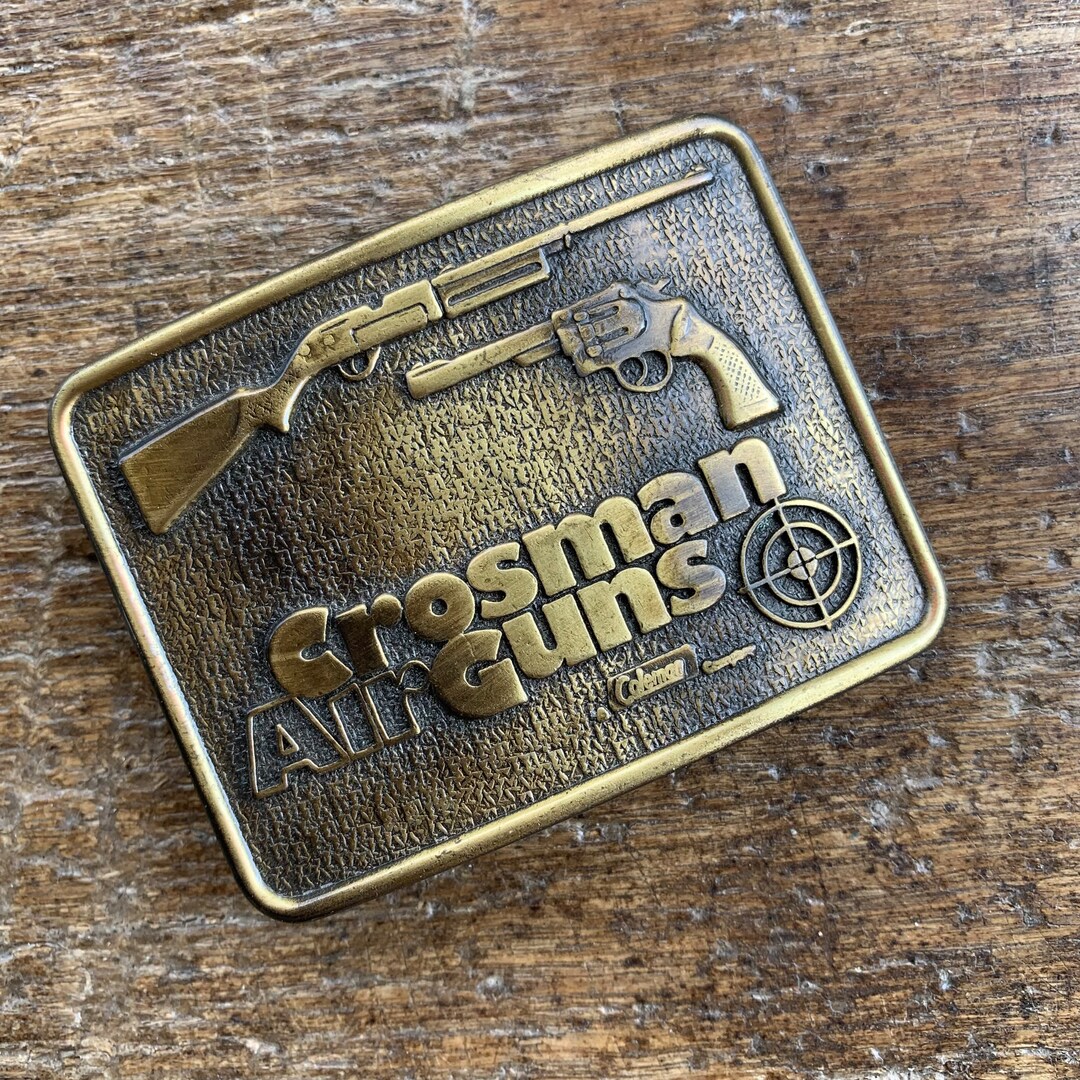 Vintage Crossman Airguns Advertising Brass Colored Belt Buckle - Etsy