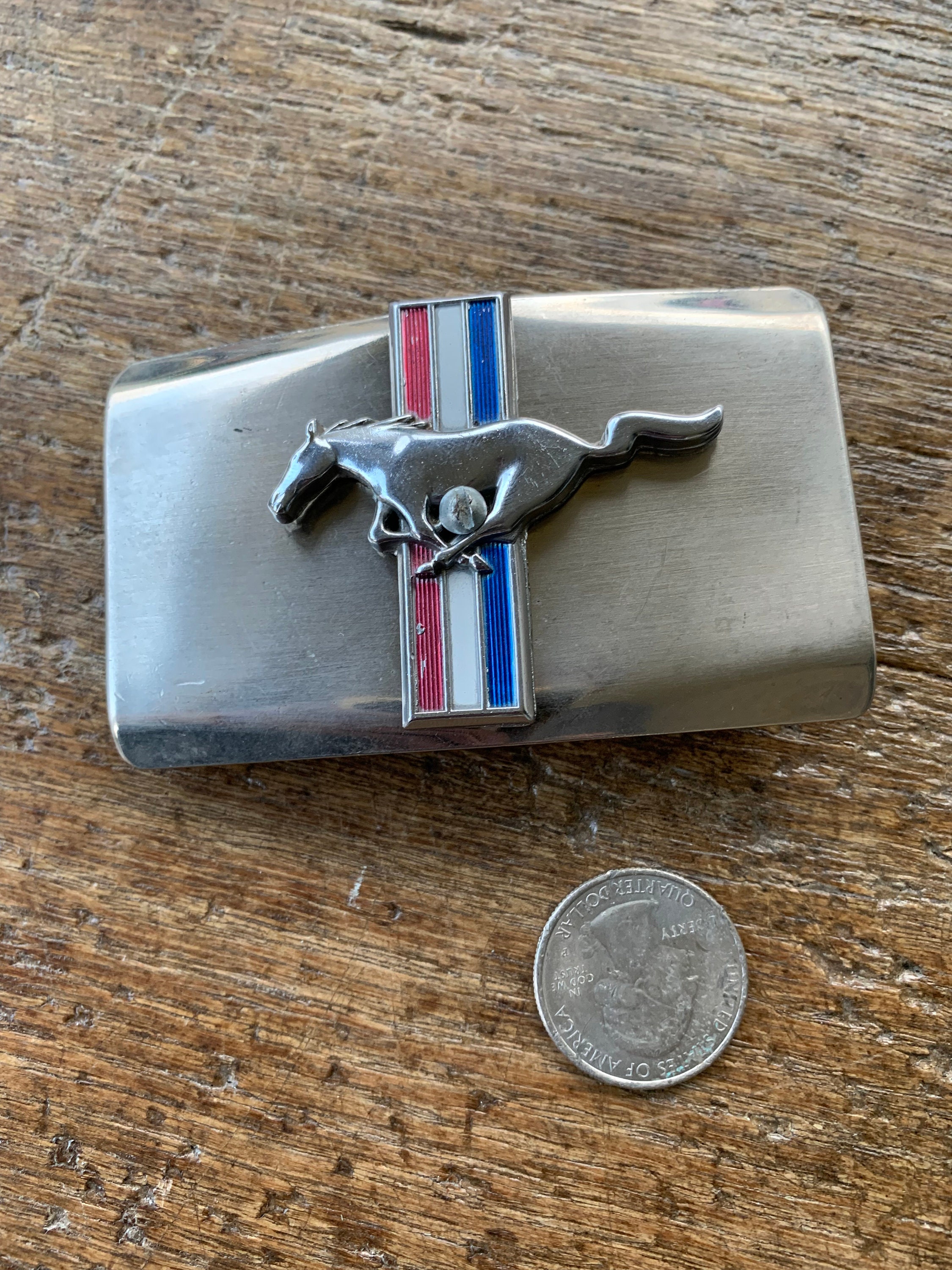 Vintage Ford Mustang Logo Brushed Chrome Colored and Enameled - Etsy