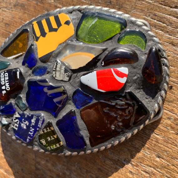 Unique Tramp Art Artist design embedded glass design … - Gem