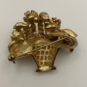 Vintage Signed St. Labre Flower Basket Pin - Etsy