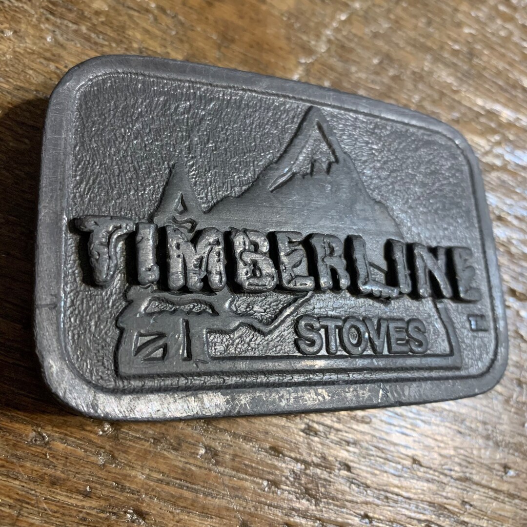 Timberline Stoves Raised Mountain Design Pewter Colored Belt Buckle - Etsy