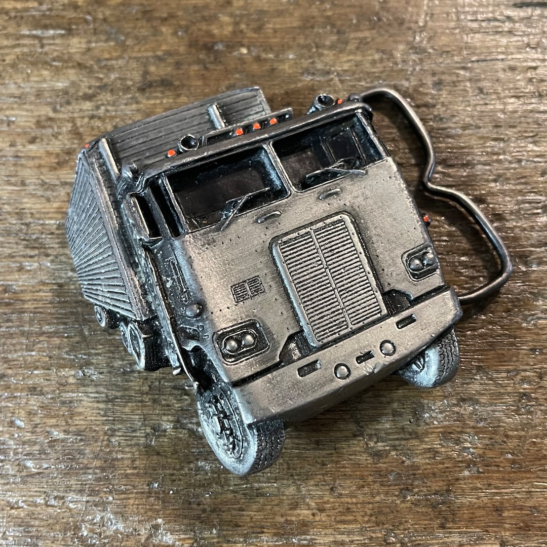 Vintage Tractor Trailer Truck Figural Pewter Colored Belt Buckle - Etsy