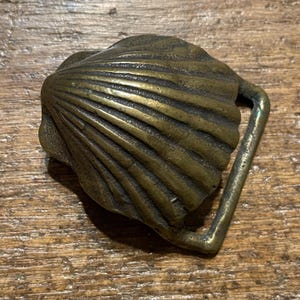 Vintage Seashell Shell Figural Design Brass Belt Buckle - Etsy