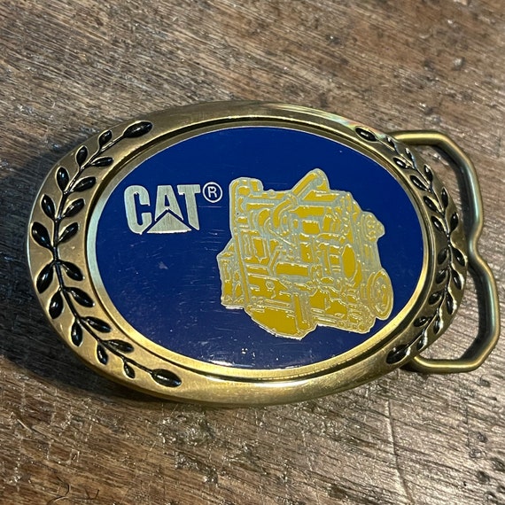 Vintage Cat Motor Engine design enamel colored Solid … - Gem