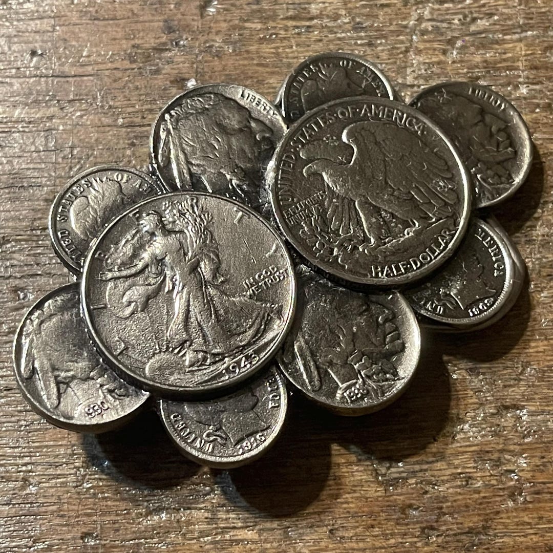 Vintage American Coins Design Silver Colored Belt Buckle - Etsy