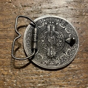Vintage Native Central American Mayan Mexican Themed Calendar Pewter ...