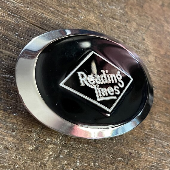 Vintage Reading Lines Railroad logo chrome and black … - Gem