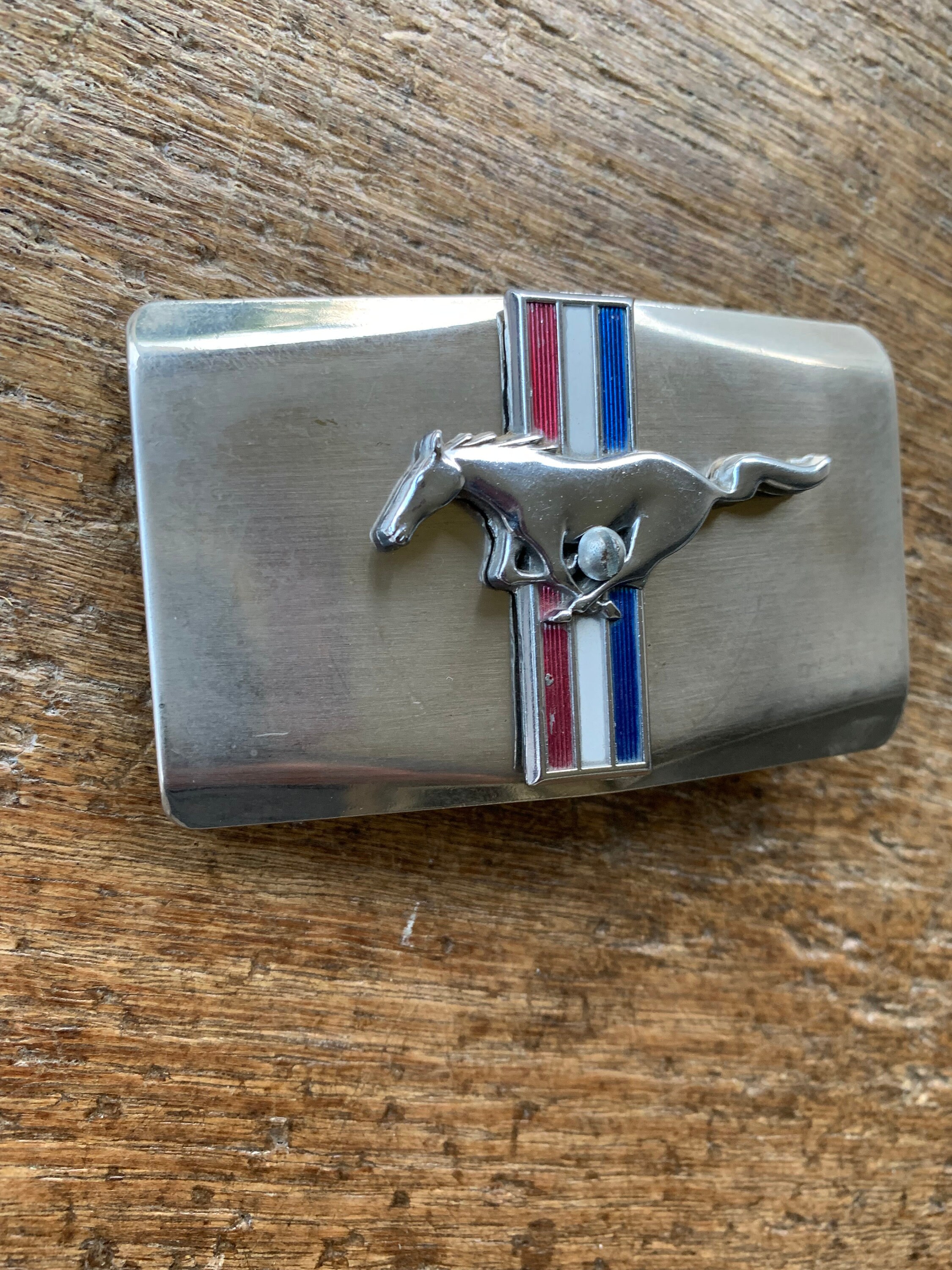 Vintage Ford Mustang Logo Brushed Chrome Colored and Enameled - Etsy