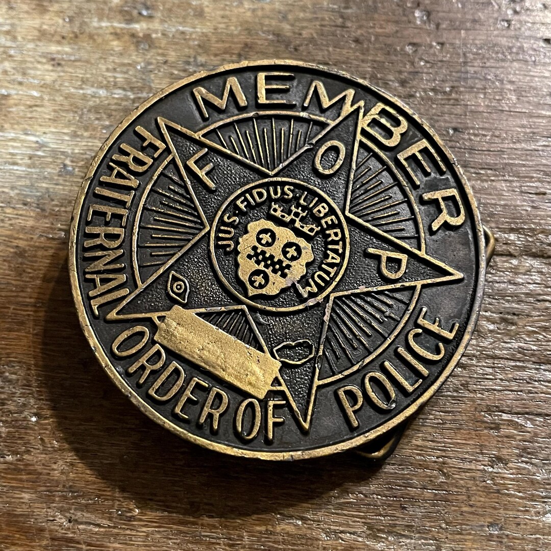 Vintage Buckle Member Fraternal Order of Police FOP Star Belt Buckle - Etsy