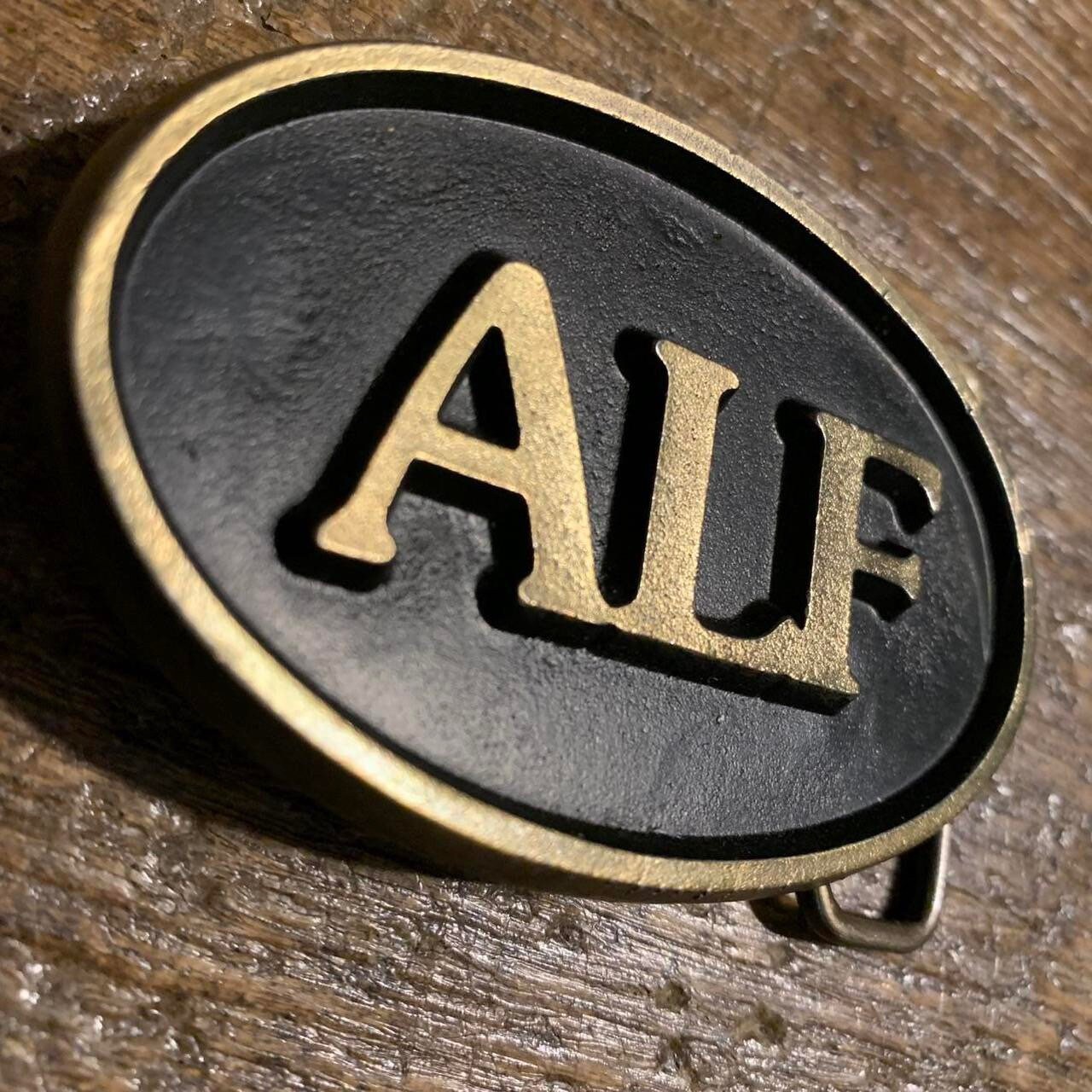 Vintage ALF Name Raised Design Brass Colored Oval Belt Buckle - Etsy