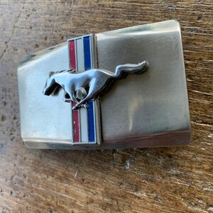 Vintage Ford Mustang Logo Brushed Chrome Colored and Enameled - Etsy