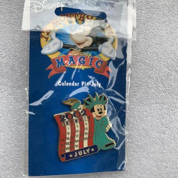 12 Months Disney Magic Disney Store Calendar Pin July… - Gem
