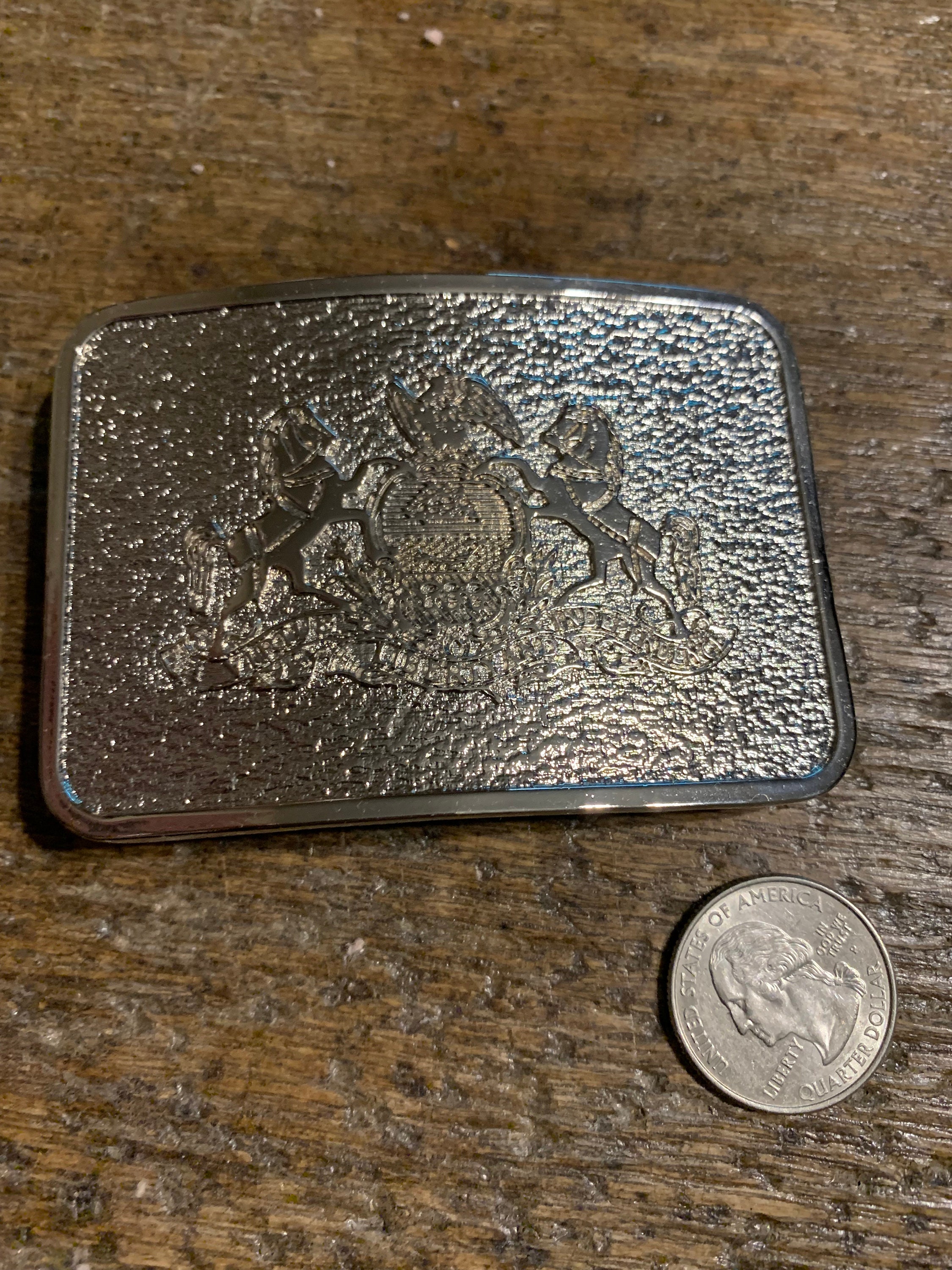 Vintage Pennsylvania Flag Coat of Arms Silver Colored Belt - Etsy