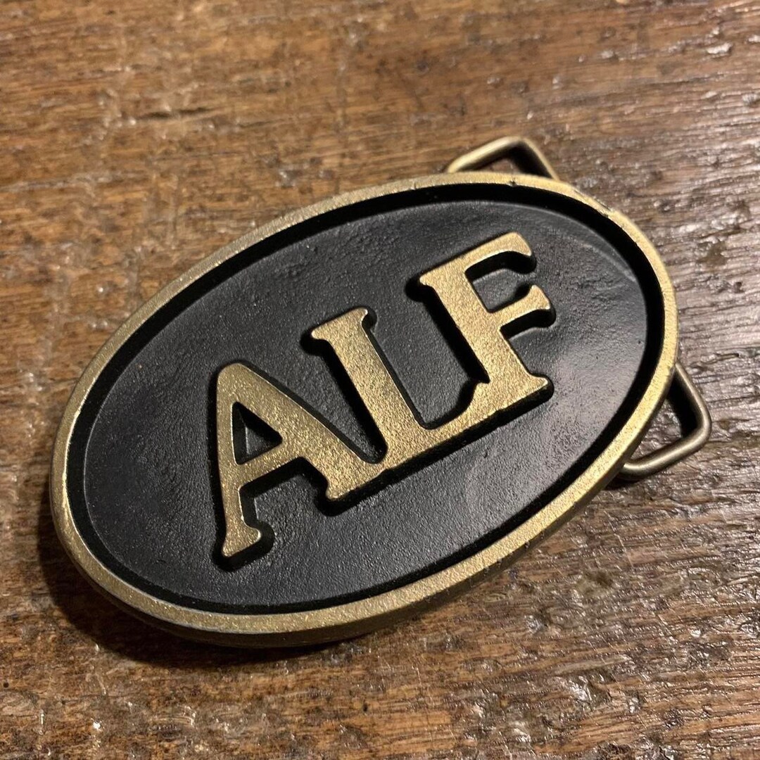 Vintage ALF Name Raised Design Brass Colored Oval Belt Buckle - Etsy