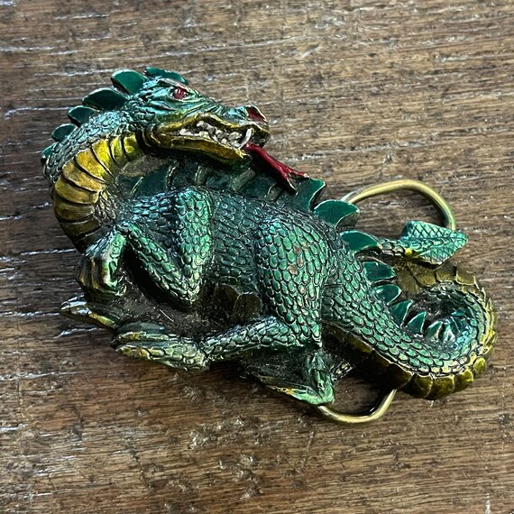 vintage fantasy dragon belt - Gem