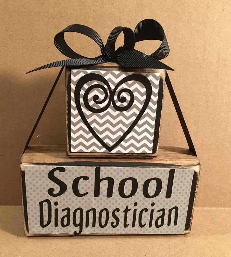 Wooden Block Set, School Diagnostician, Office Decor, School Decor ...
