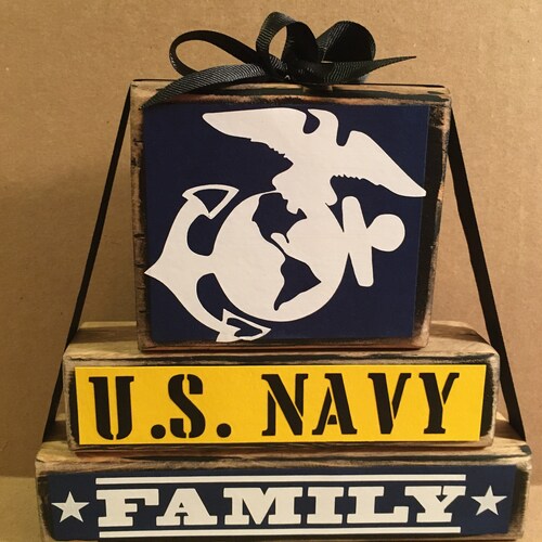 Navy Blocks US Navy US Navy Family US Navy Decor Military - Etsy
