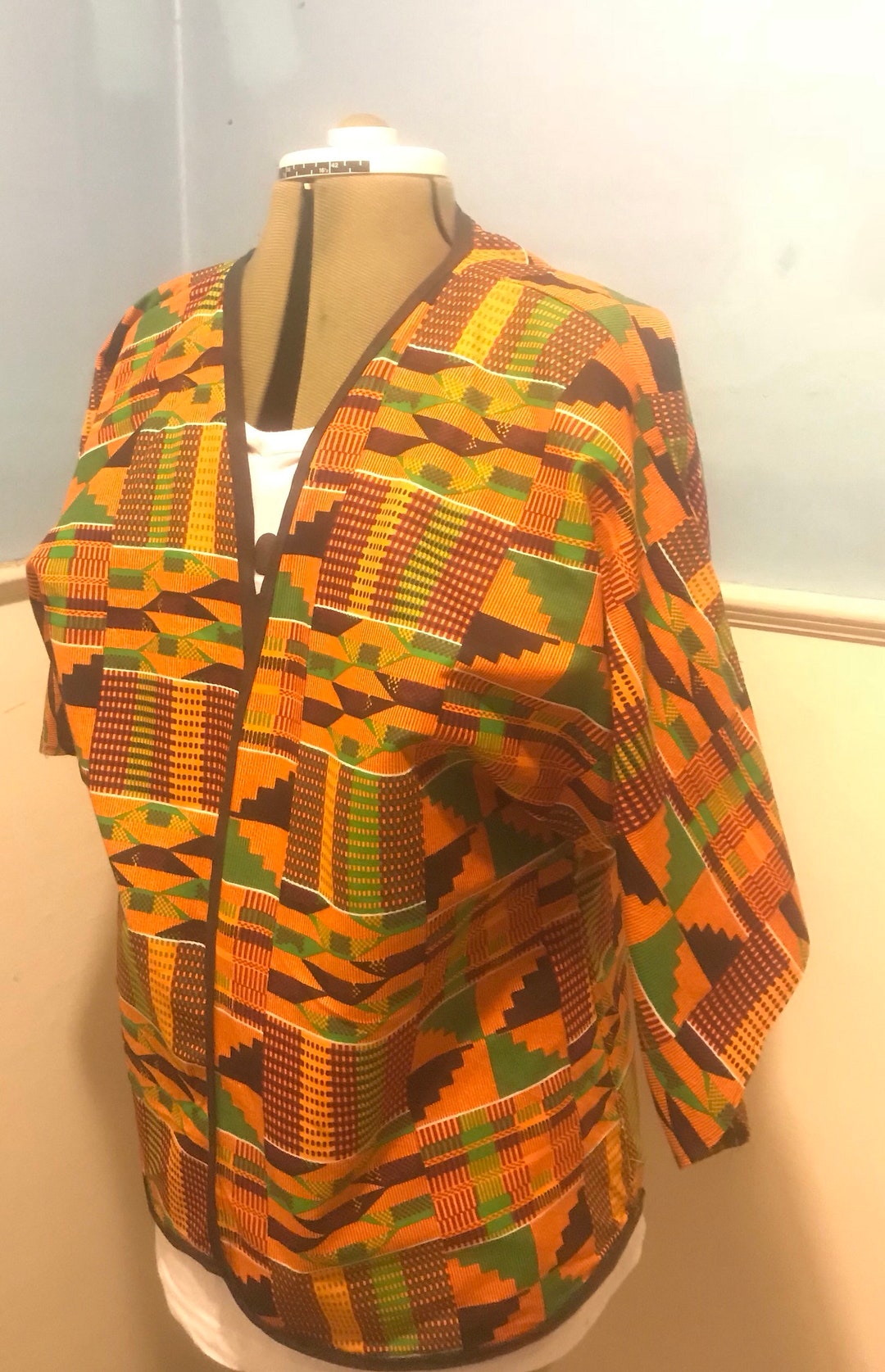Kente Print ~ Kimono Top ~african Print ~ Kente Top ~ Jacket - Etsy