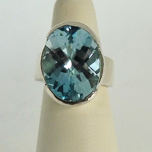 Big, Big, Blue Genuine Topaz Ring - Etsy