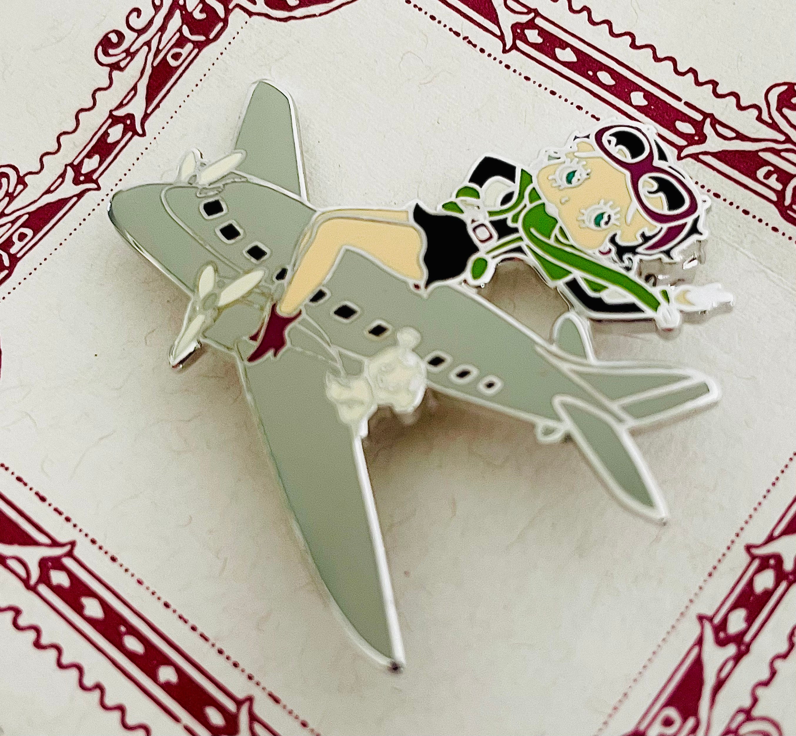 4 Vintage Betty Boop Pins, Lapel Pins, Hawaiian, Pilot, Casual in Jeans ...