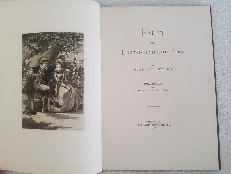 Faust the Legend and the Poem With Etchings by William S. Walsh ...