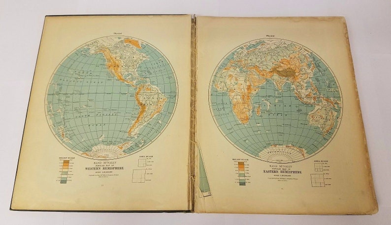 1934 RARE Rand Mcnally World Atlas Premier Edition Book - Etsy