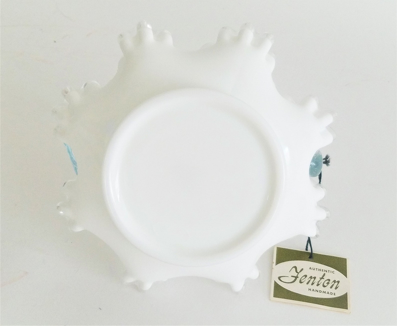 Authentic Hand Made Fenton Glass White Basket Unique Gift - Etsy