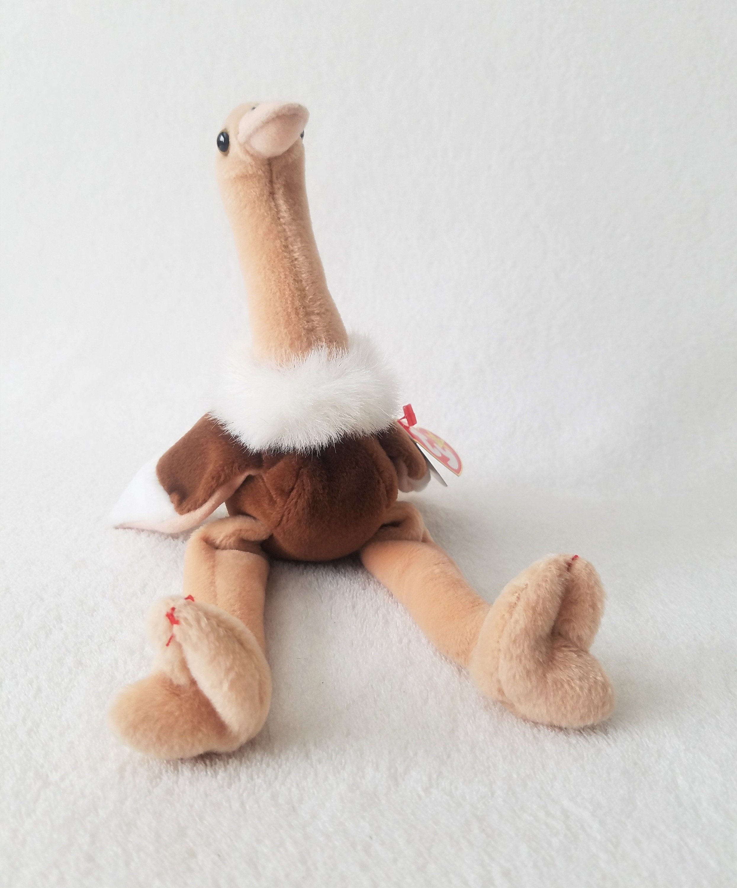 Ostrich Plush Toy, Stretch Beanie Baby 1997, Bird, Birthday Gift, Baby ...