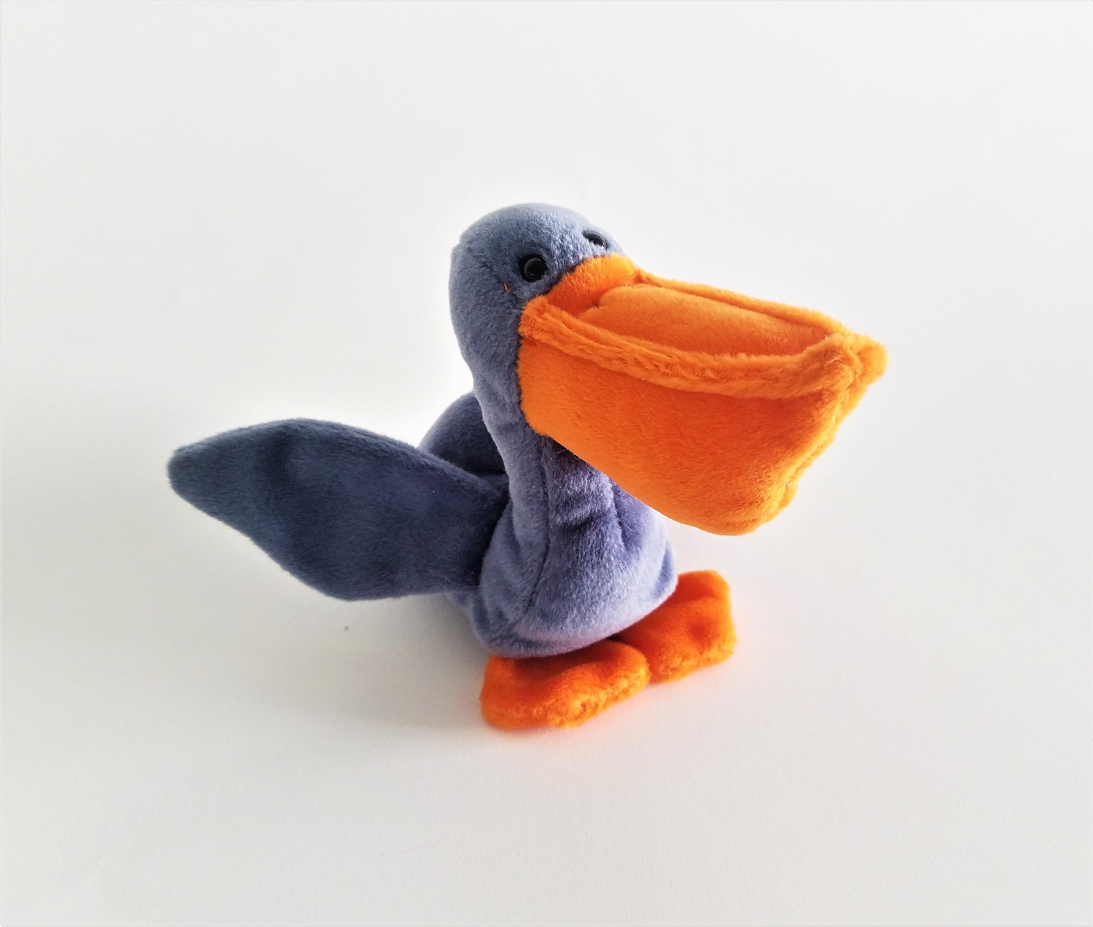 Pelican Plush Toy, 1996 Scoop Beanie Baby, Bird, Orange, Blue, Baby ...