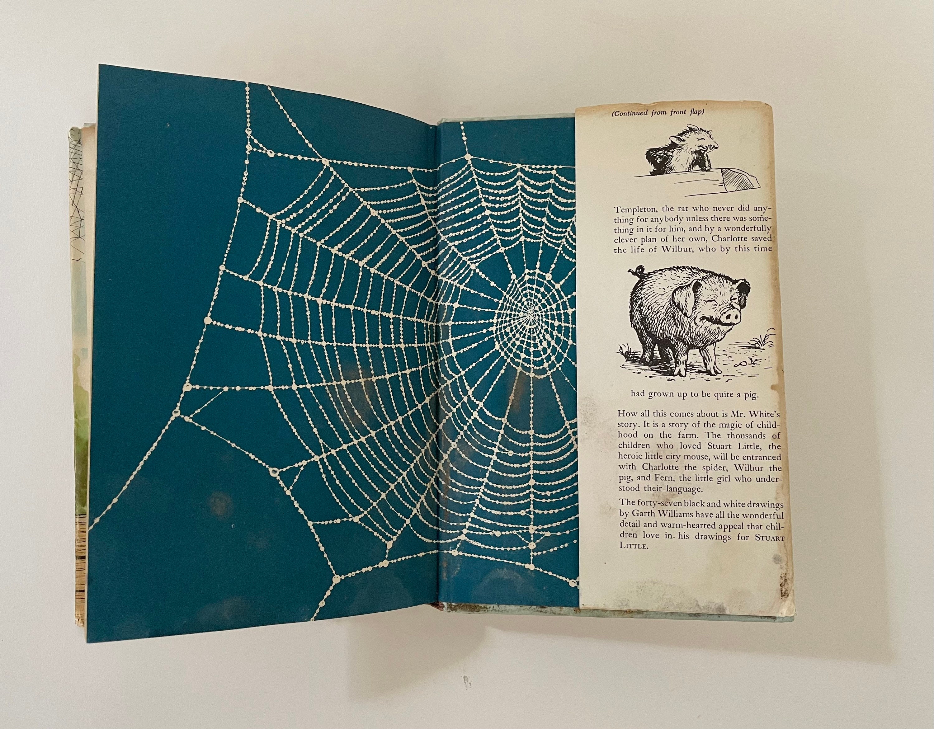 1952 Charlottes Web Book Reprint by EB White, Original Dust Jacket ...