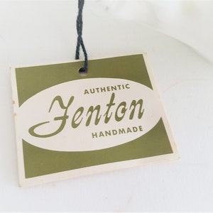 Authentic Hand Made Fenton Glass White Basket - Unique Gift, Blown ...