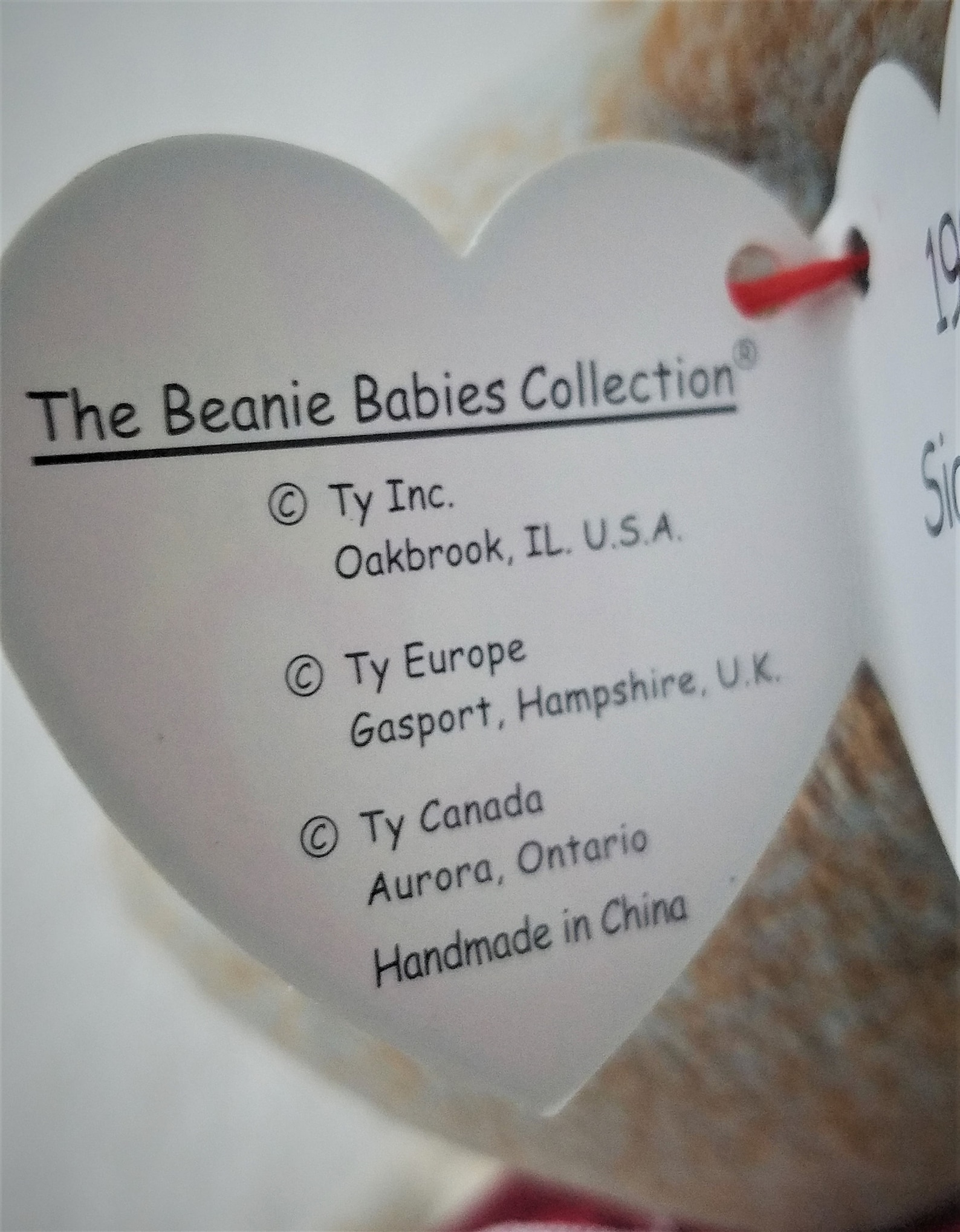 Original Signature TY Beanie Baby With Tag Errors Gosport Misspelled NO ...