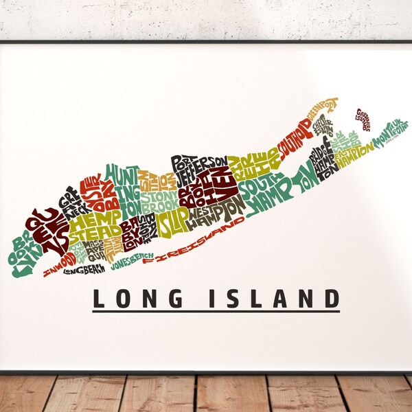 Long Island Map - Etsy