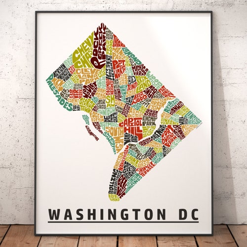 Foggy Bottom Neighborhood Map Art Print - Etsy