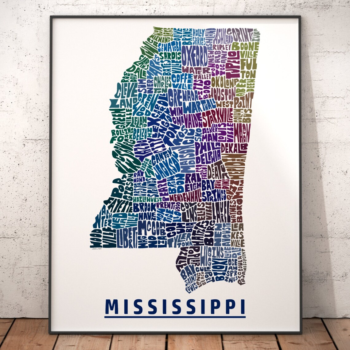 Mississippi Map Art Mississippi Art Print Signed Print of My - Etsy