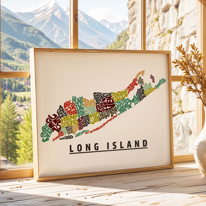 Long Island Map - Etsy