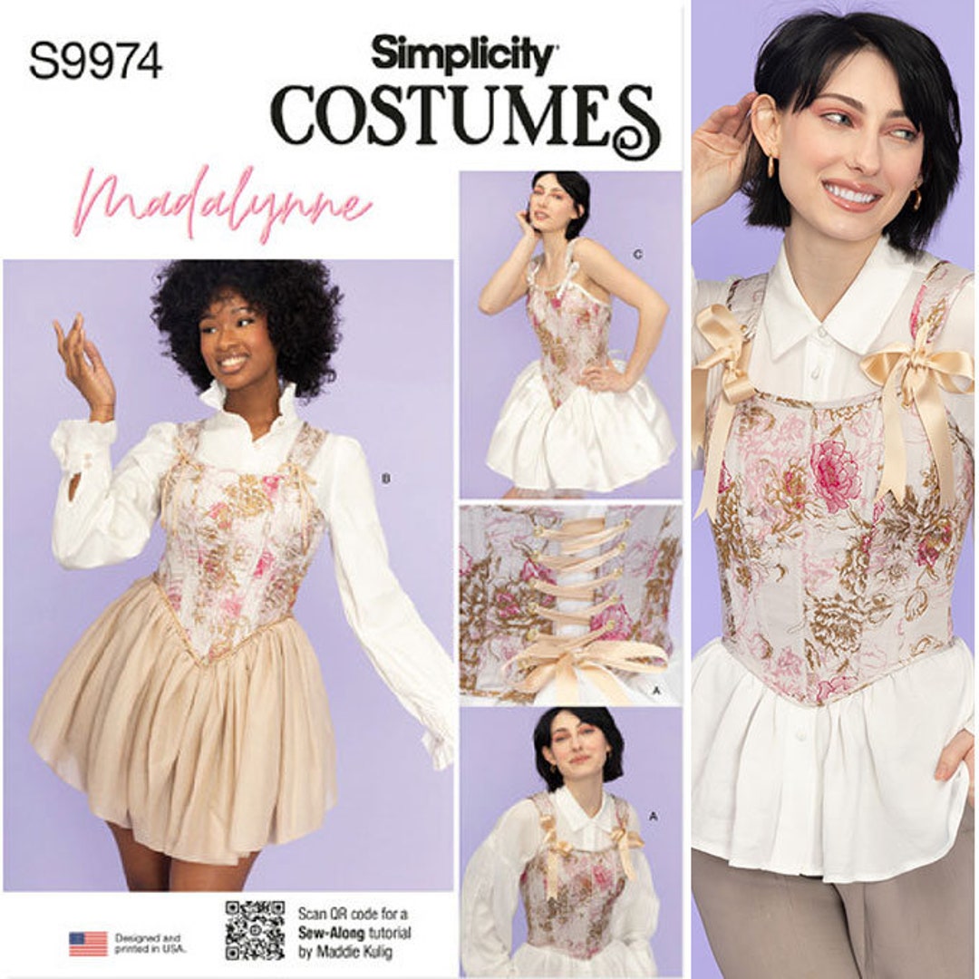 Corset Pattern, Madalynne X Simplicity S9974 Corset Pattern, Corset ...