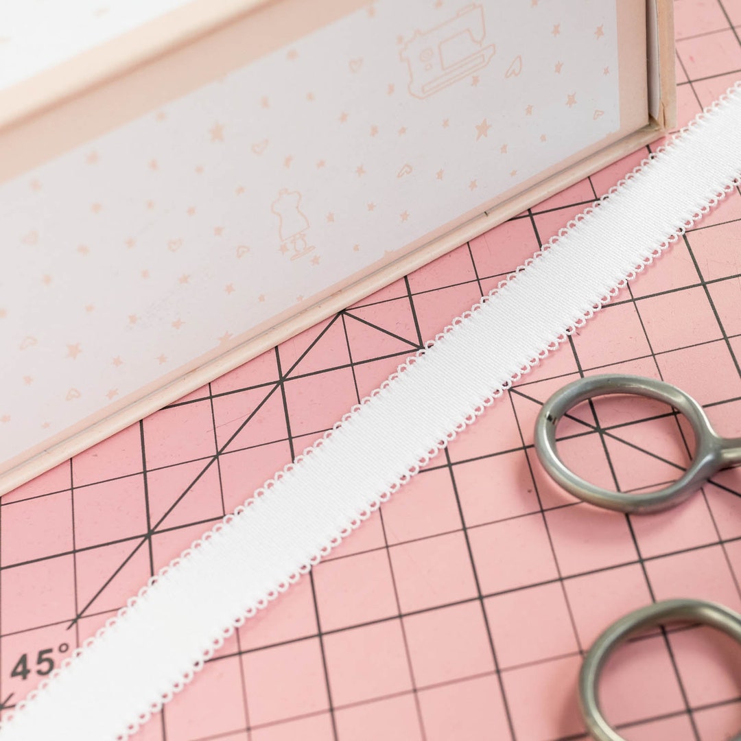 1YD 3/4 18MM White Picot Shiny Shoulder Strap Bra-making Elastic, Bra ...