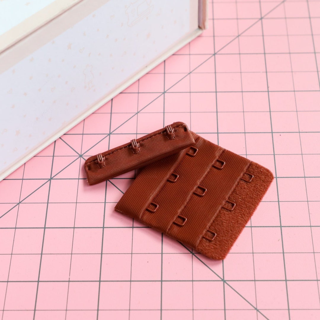 1 Pair 3X3 Hook Eye: Brandy Brown, Bra Making Supplies, Bra Making ...