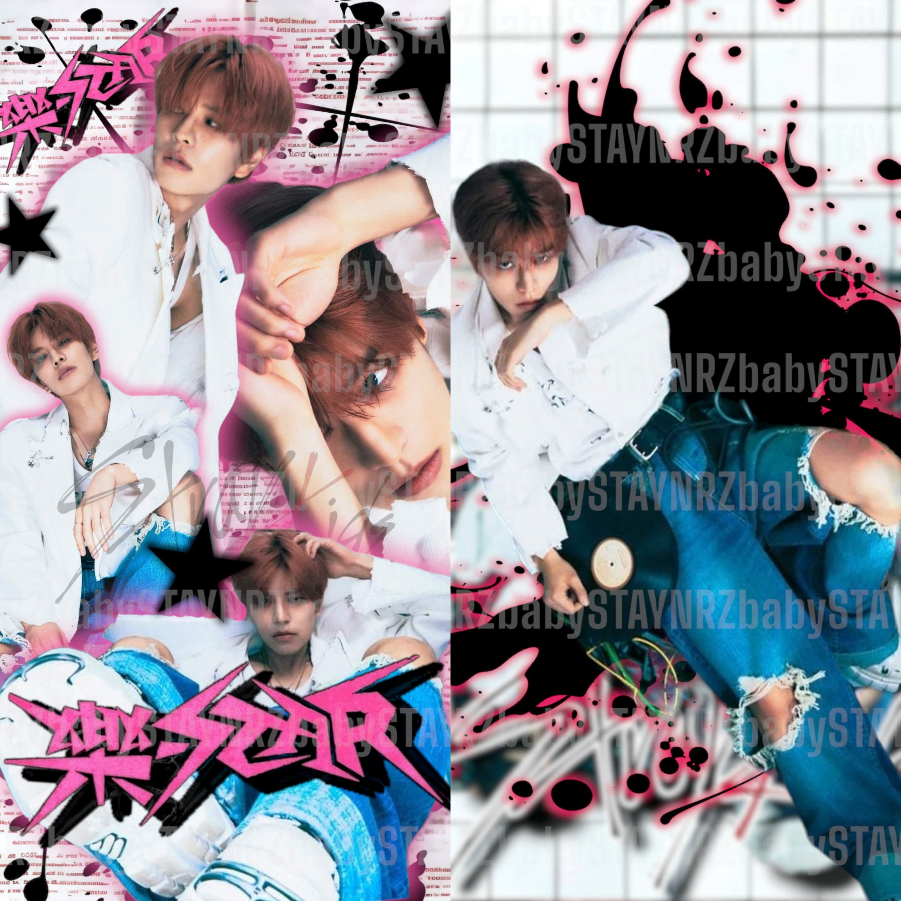 Stray Kids Rockstar Set of 18 Phone Wallpaper Backgrounds (樂-STAR ...
