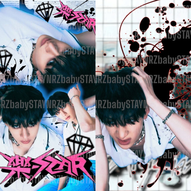 Stray Kids Rockstar Set of 18 Phone Wallpaper Backgrounds 樂-STAR BUNDLE ...