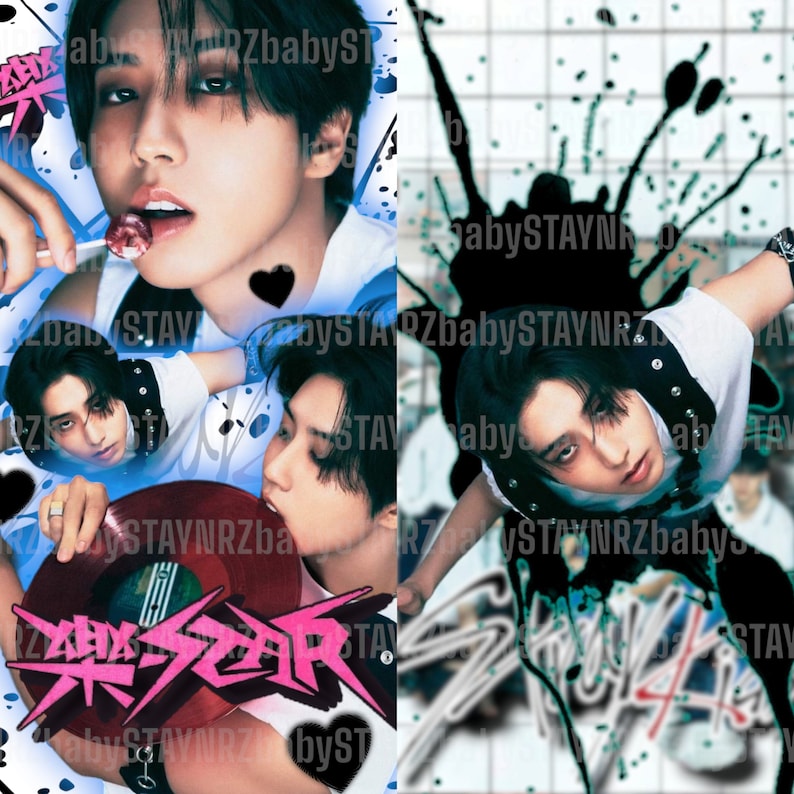 Stray Kids Rockstar Set of 18 Phone Wallpaper Backgrounds 樂-STAR BUNDLE ...