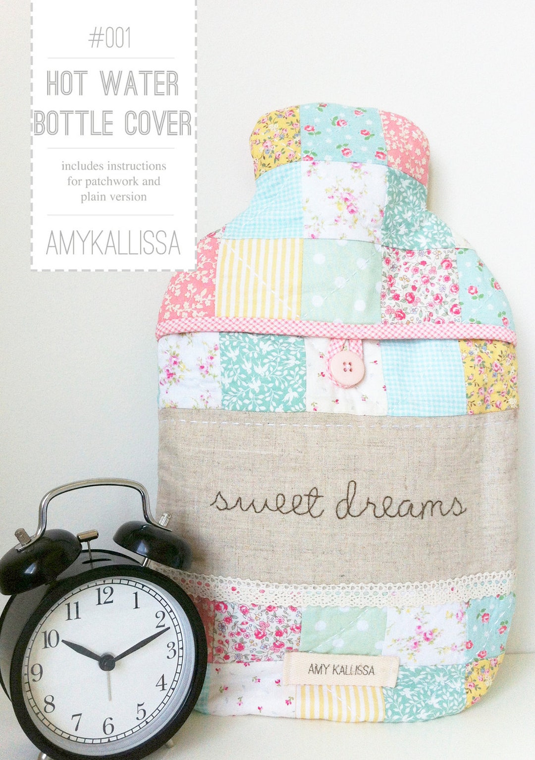 Hot Water Bottle Cover PDF Pattern - Etsy