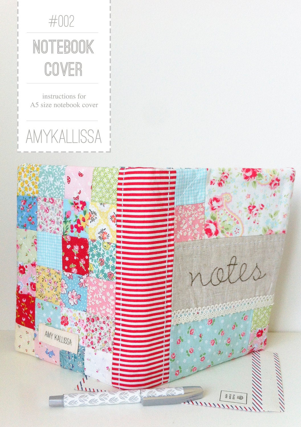 A5 Notebook Cover PDF Pattern - Etsy